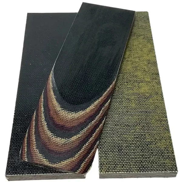 Canvas Micarta – DEEP AUTUMN – Set of 2 Scales – Zees Knife Supplies