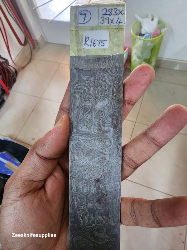 Exquisite Random Pattern Damascus – 7 – Zees Knife Supplies