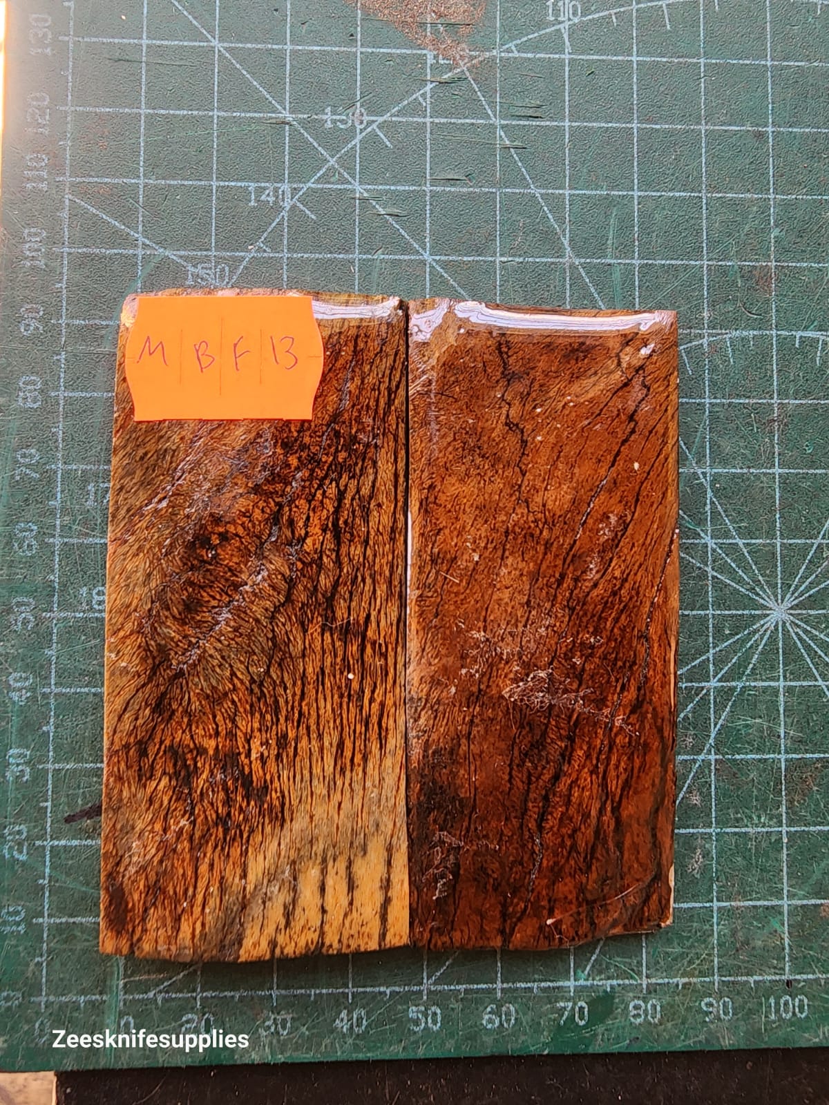 Mammoth Bone Set of Scales – M B F 13 – Zees Knife Supplies